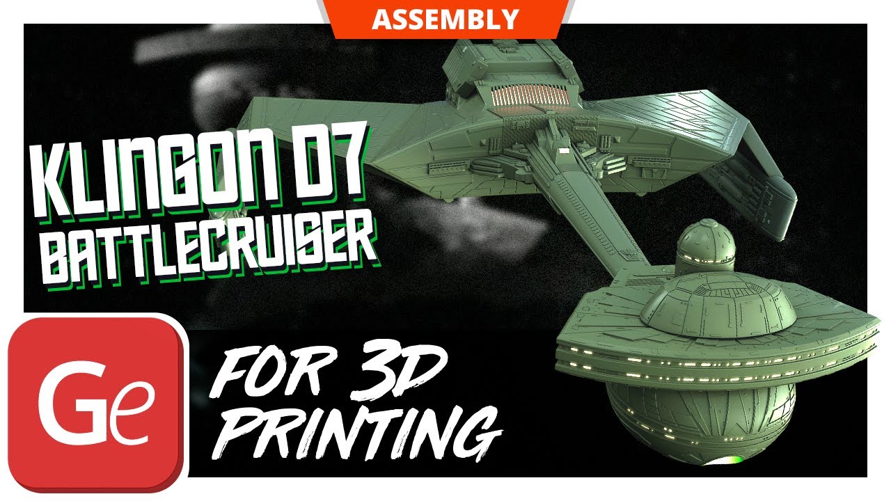Klingon D7 Battlecruiser 3D Printing Model | Assembly by Gambody - YouTube