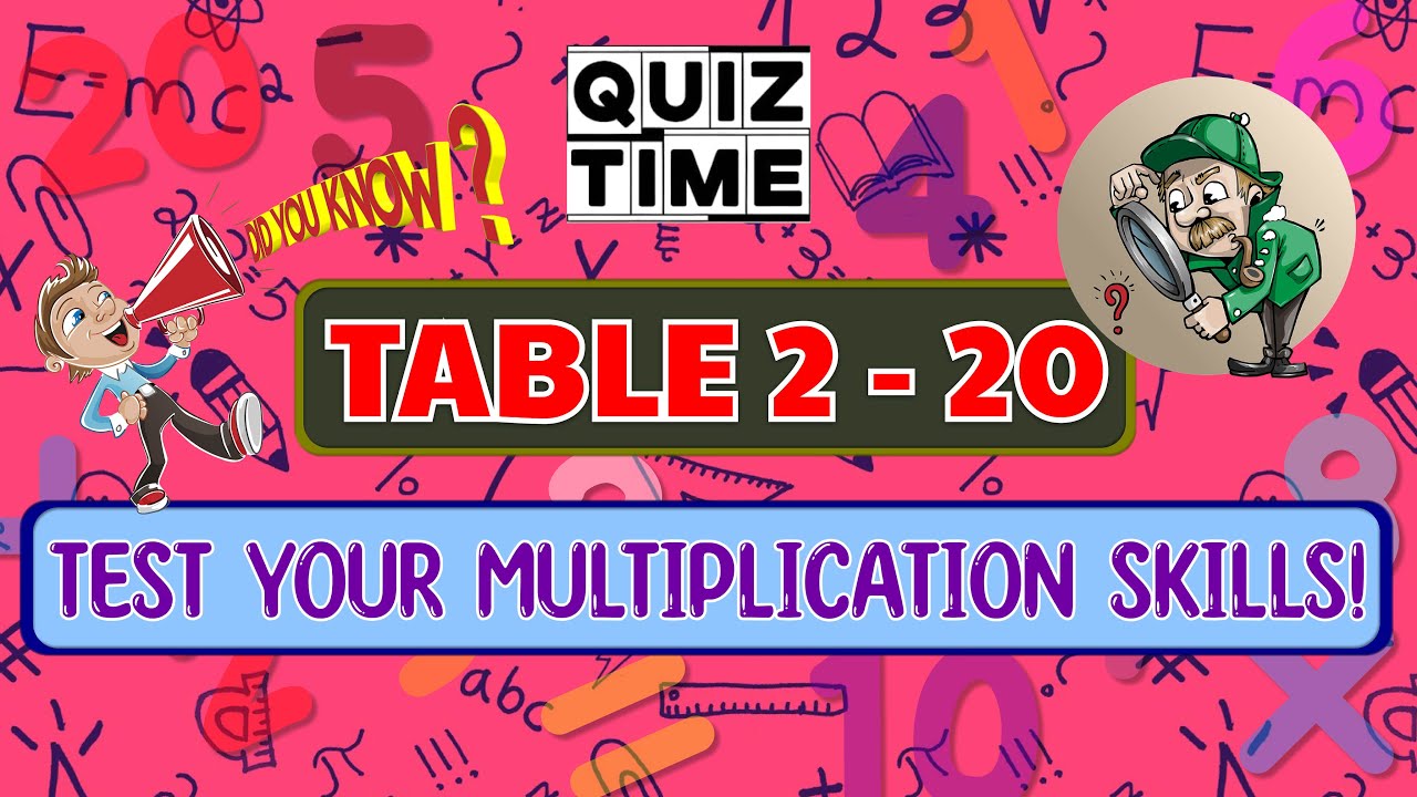 Tables 2 to 20 Quiz | Multiplication Table Quiz | Math Practice Made ...