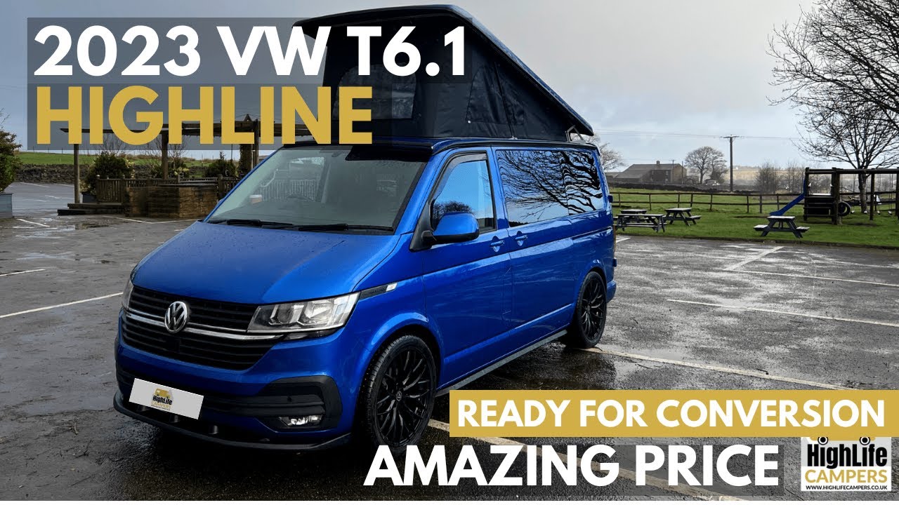 BARGAIN 2023 VW T6.1 Highline In Ravenna Blue (READY FOR CONVERSION) - YouTube