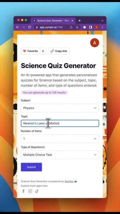 AppGen - Science Quiz Generator - YouTube