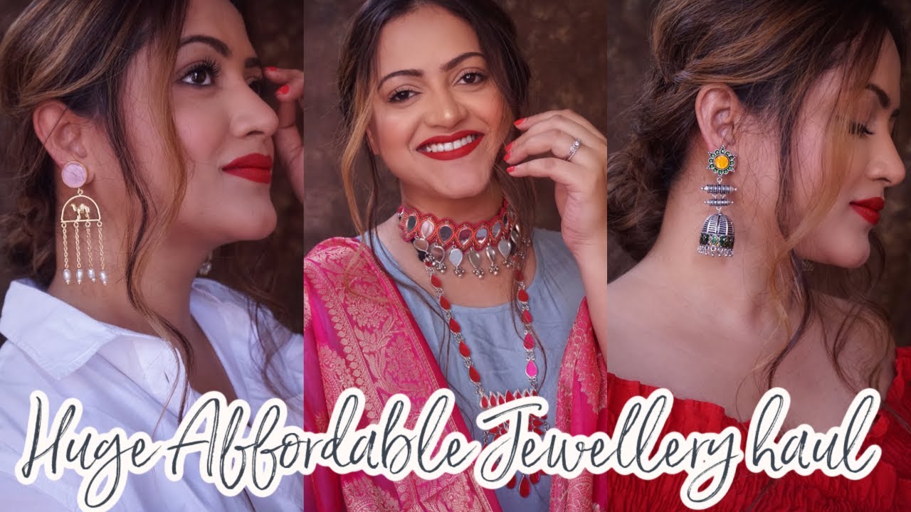 HUGE AFFORDABLE JEWELLERY HAUL | OXIDZED & GOLD JEWELLERY |BEATNIK ...