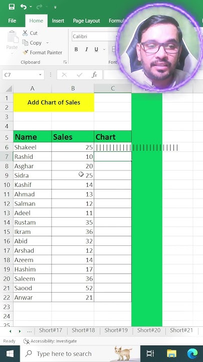 Insert Chart In Excel. - YouTube