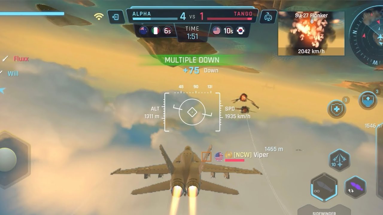 Super fast 4 Kill-streak in Sky Warriors - YouTube