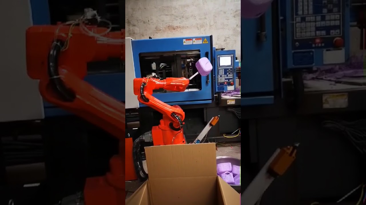 Robot injection molding machine pick and place 0520 2 - YouTube
