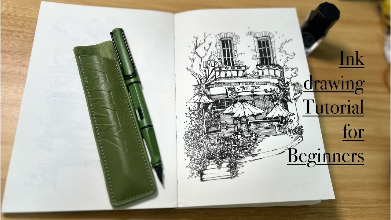 Ink drawing tutorial for beginners - YouTube