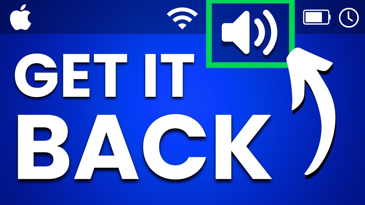 How To Fix Missing Volume Icon on Mac (FAST & EASY) - YouTube