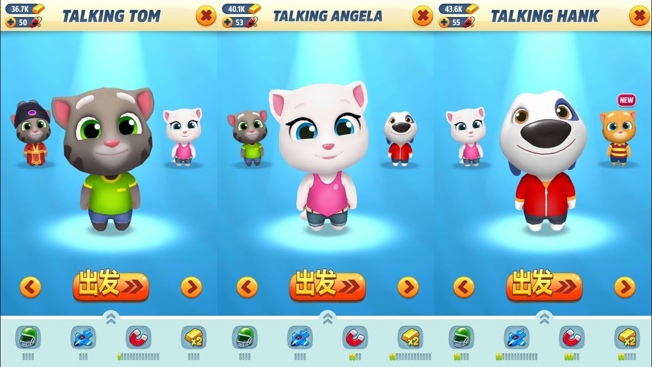 Talking Tom Gold Run Chinese Version Talking Tom Vs Talking Angela Vs ...