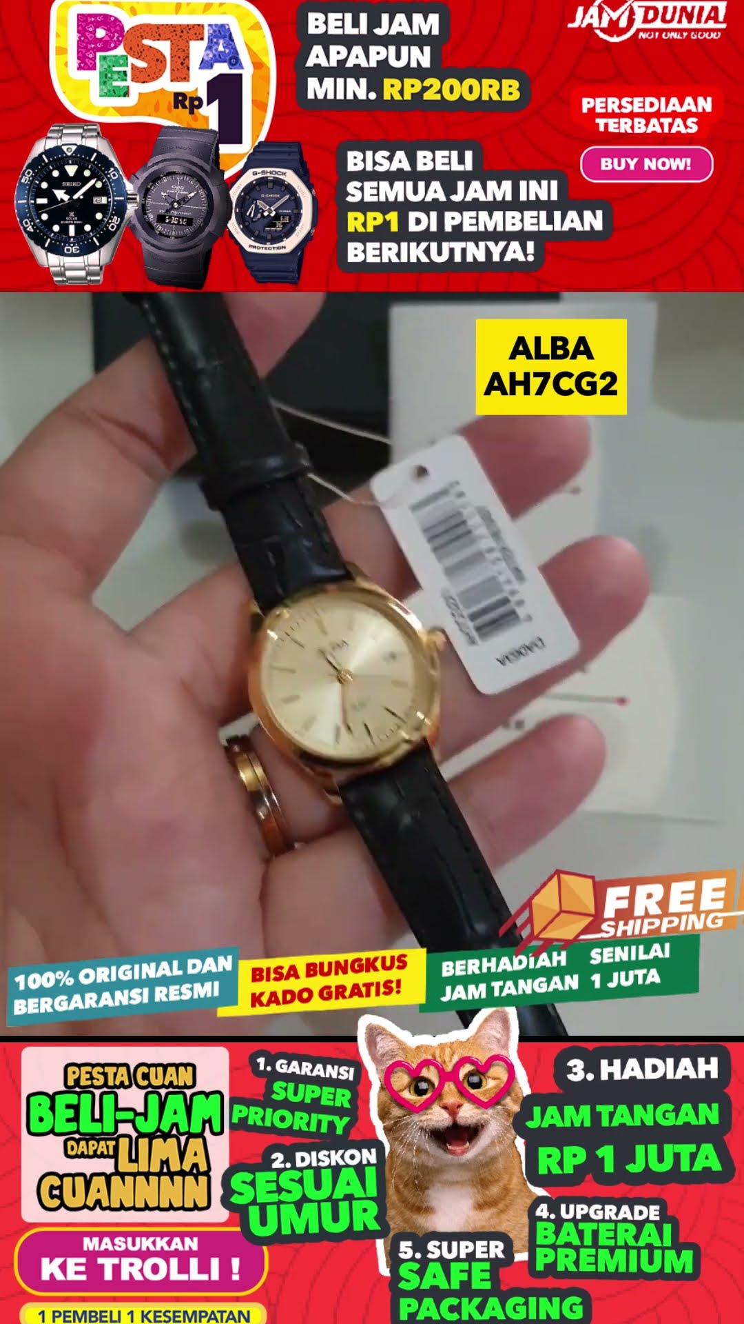 JAM TANGAN ALBA ORIGINAL AH7CG2 JAM ALBA AH7CG2 JAM ALBA AH7CG2X1 AH7C ...