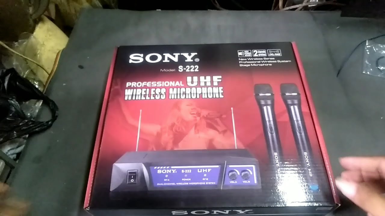 Wireless Microphone Sony S-222 unboxing dan testing - YouTube