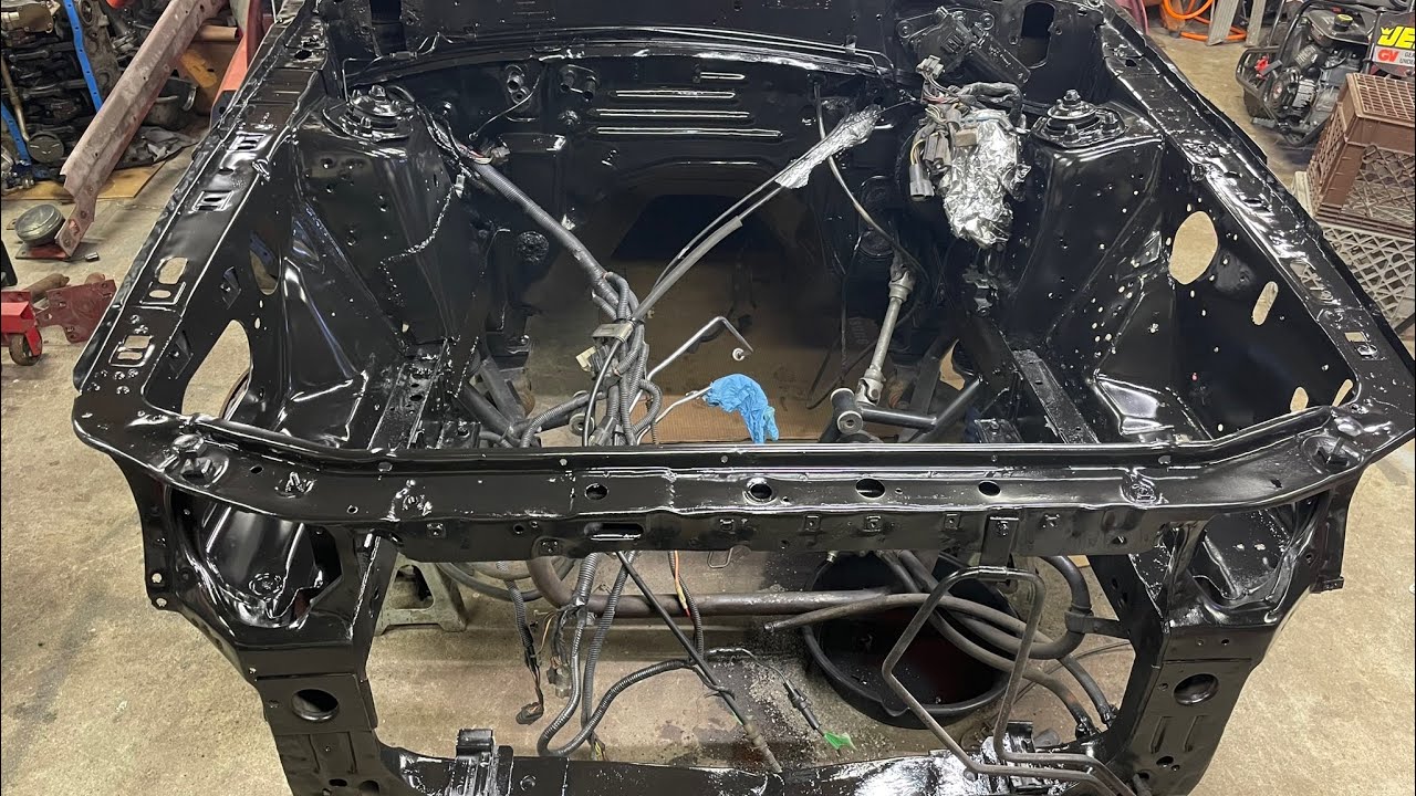 Engine bay gets painted!!!!! Project “Fanged” 89 Mustang Gt. # ...