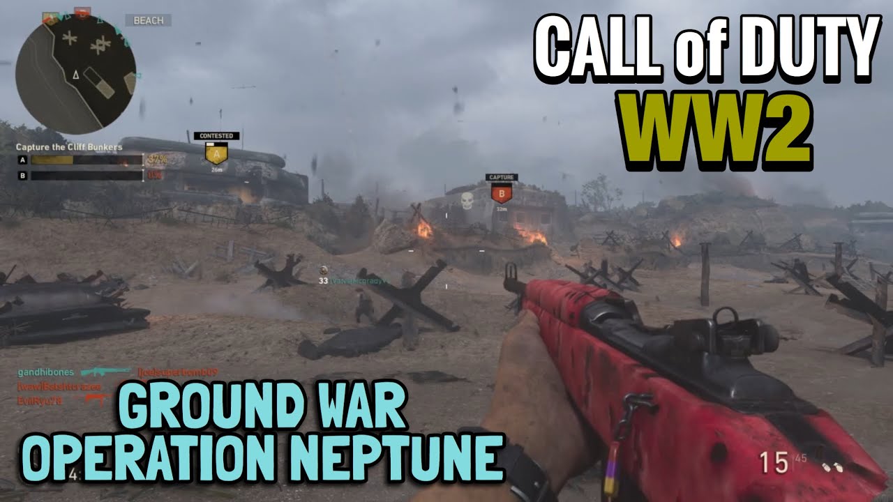 Ground War : War Operation Neptune (COD WW2 2XP) - YouTube