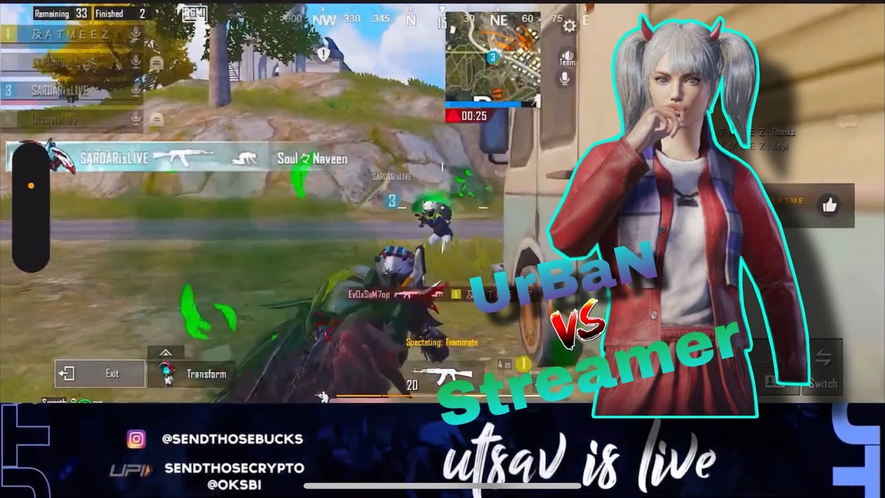 UrBan vs Streamers - they called me hacker ☠️/ BGMI 🔱 - YouTube