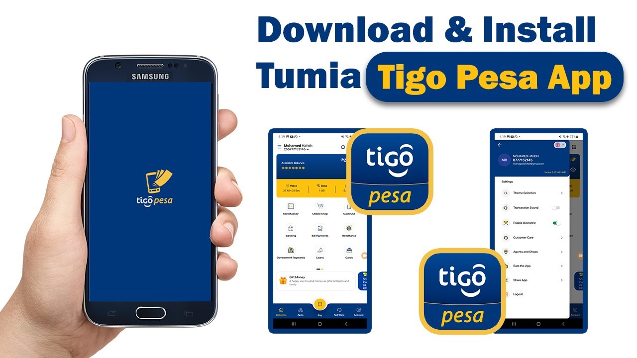 Jinsi ya Ku-Download na Ku-Install Tigo Pesa App | Unganisha App ya ...