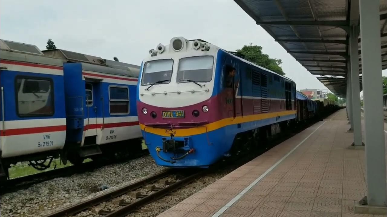 tàu lp8,h2106,lp5 ở ga Hải Dương - YouTube