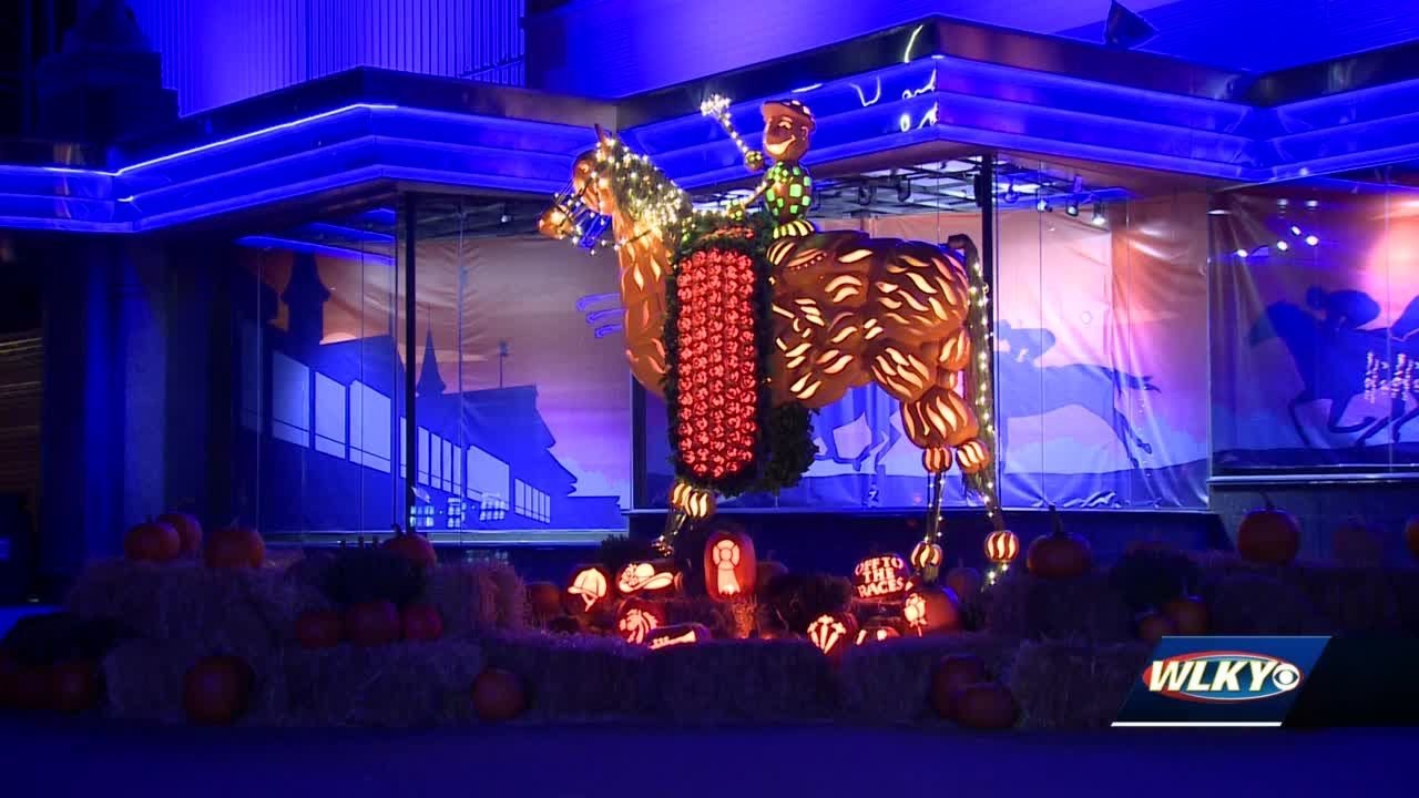 Check out the Pumpkins at Kentucky Kingdom all aglow in the dark - YouTube
