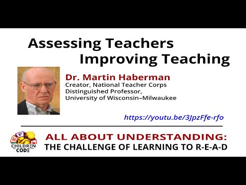 Dr. Martin Haberman - Creator, National Teacher Corps - YouTube