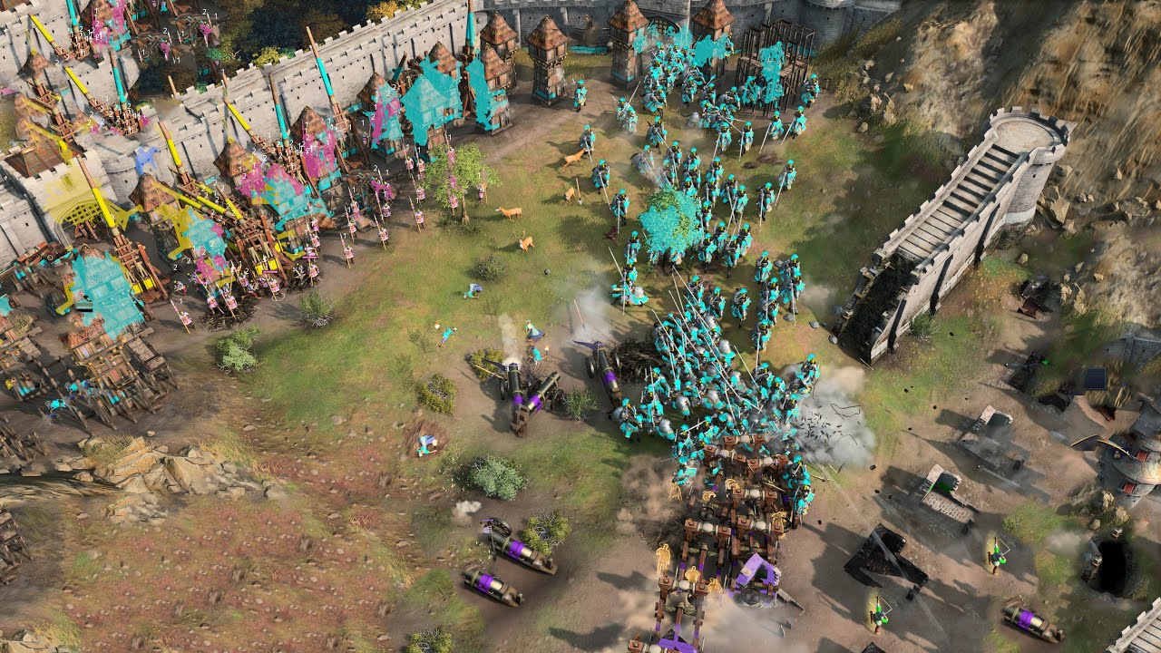 Age of Empires 4 - 4v4 MASSIVE MIRROR MATCH BATTLE | Multiplayer ...
