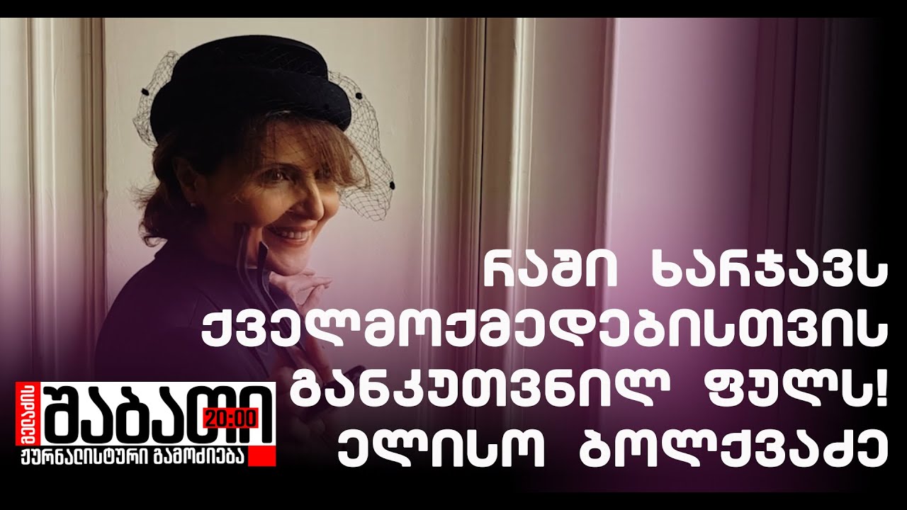 რაში ხარჯავს ქველმოქმედებისთვის აღებულ ფულს ელისო ბოლქვაძე Youtube