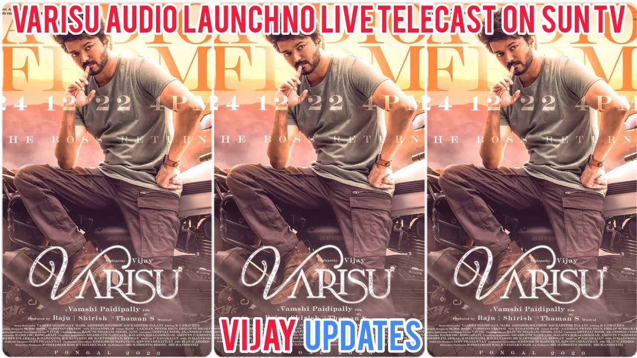 Thalapathy vijay varisu Audio launch no live telecast vijay updates ...