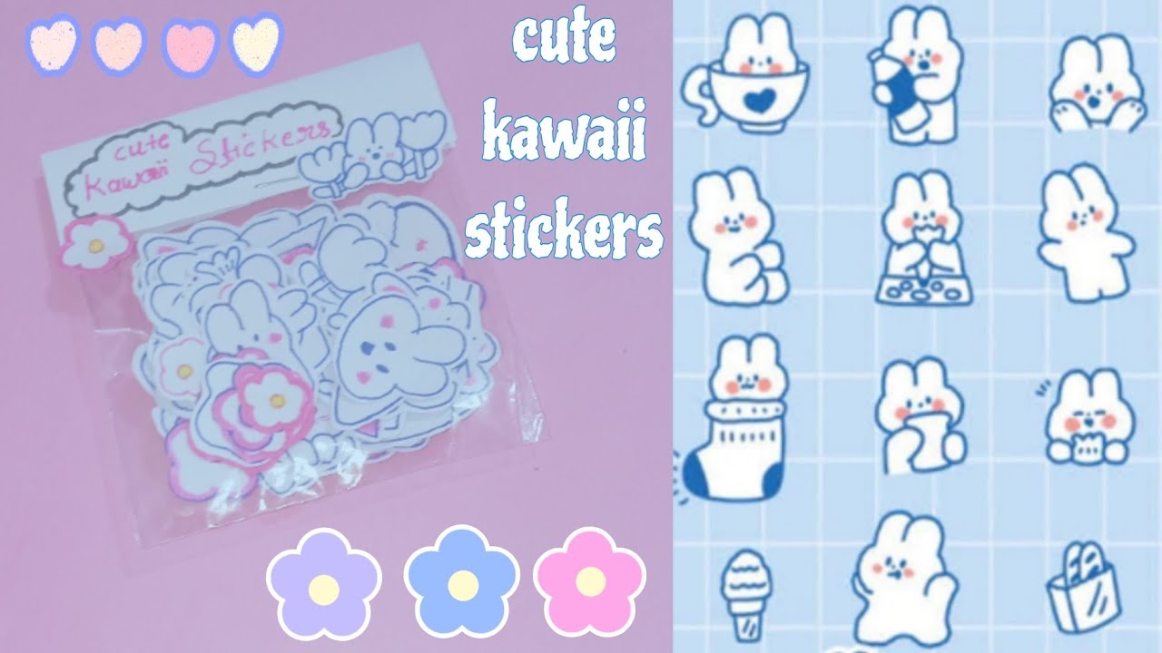 how to make handmade cute kawaii stickers/cute kawaii stickers at home ...