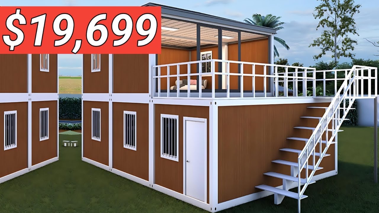 Inside Amazon Tiny House 2 Story expandable container house Prefab Tiny home kits under $20 000 ...