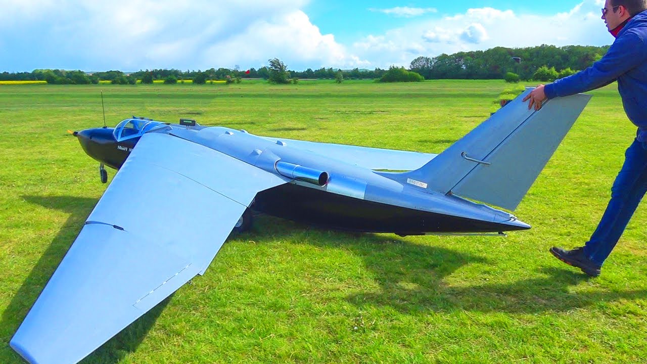 XXXL SHORT SB.4 SHERPA 65KG RC TURBINE MODEL MAIDEN FLIGHT ...