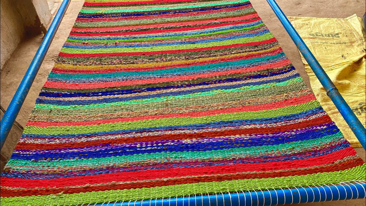 क़ालीन/दरी बनाए सीखे फटे पुराने कपड़ों से बहुत सिम्पल तरीक़े से||DIY ...