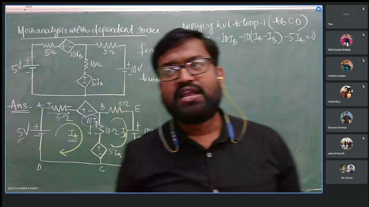 Mesh analysis with current dependent voltage source and voltage ...