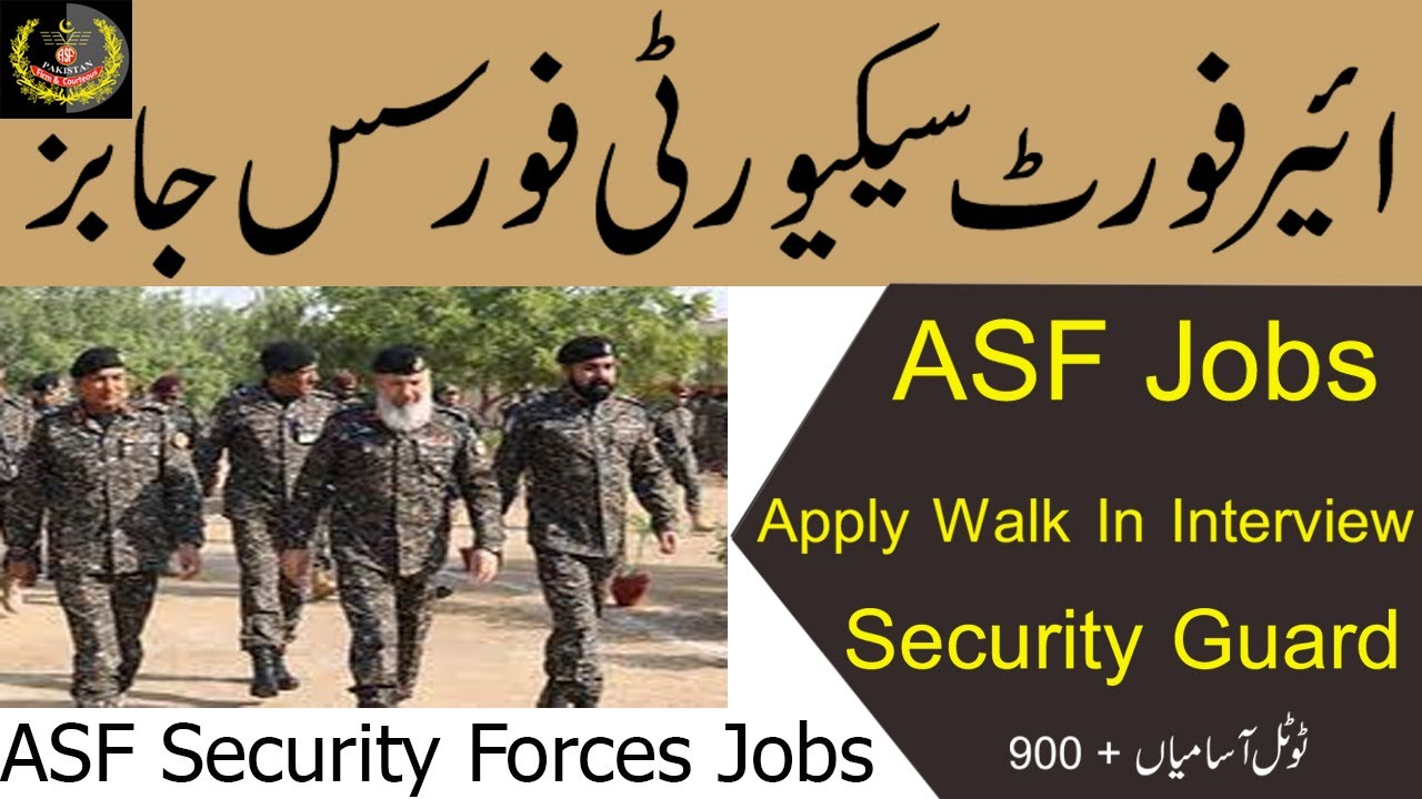 ASF Security Force jobs advertisement 2022 || ASF security force latest ...