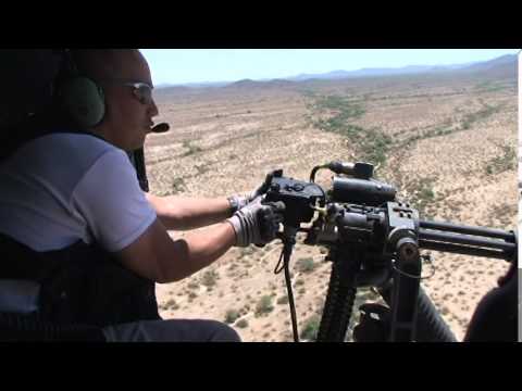 firing Dillon Aero M134 minigun from UH-1 Huey (2010-5) - YouTube