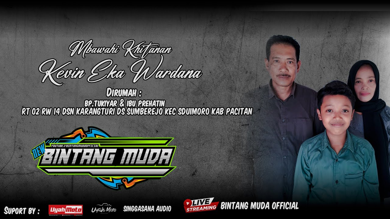 LIVE!! BINTANG MUDA MUSIC - MBAWAHI KHITANAN KEVIN 🛑 Diked BP Tukiyar KARANGTURI SUDIMORO - YouTube