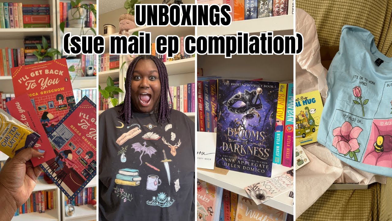 massive unboxing (sue mail episodes compilation) 📚 - YouTube