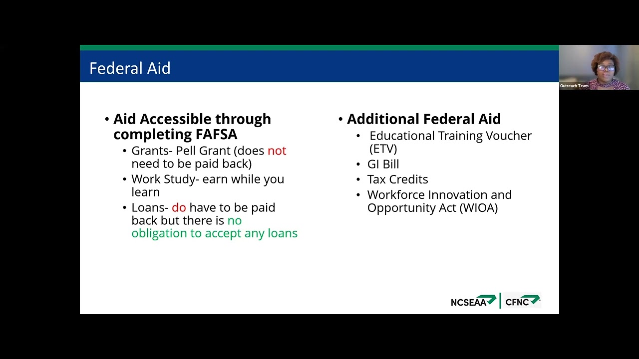 CFNC | Financial Aid & FAFSA 101 - YouTube