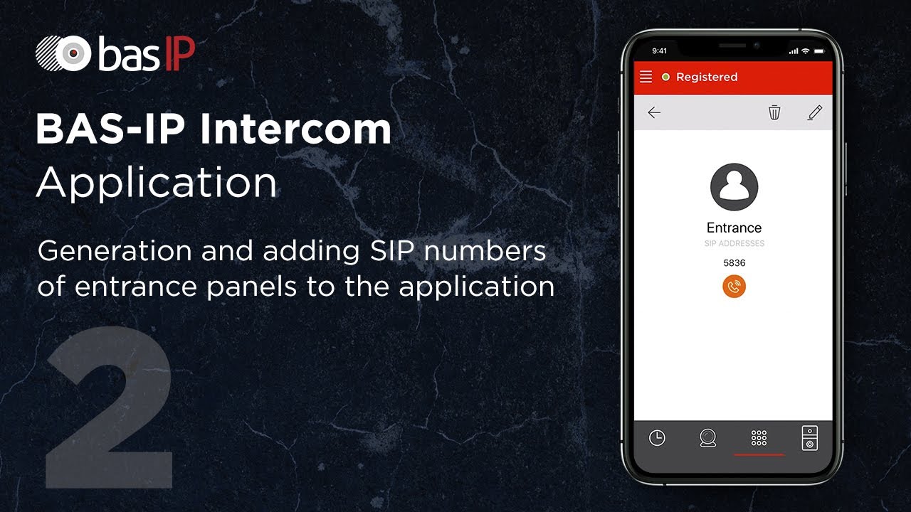 Generation and adding SIP numbers of entrance panels to the BAS-IP ...