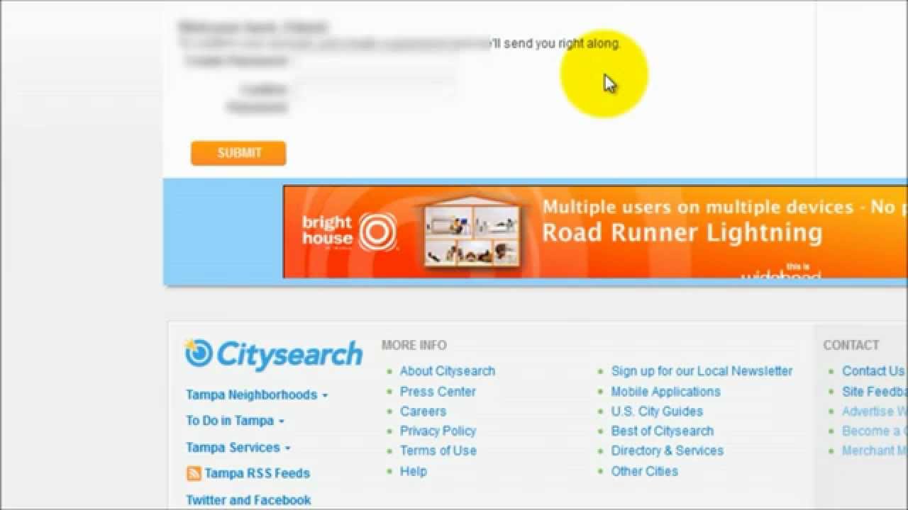 How to set up a CitySearch Account - YouTube