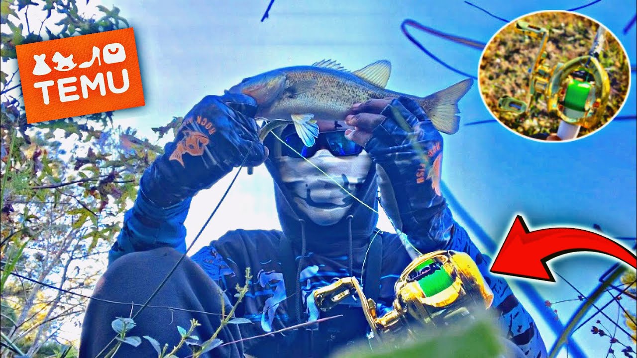 I CATCH A FISH ON THIS $5 TEMU FISHING REEL😱 I HIGHLY RECOMMEND TRYING ...