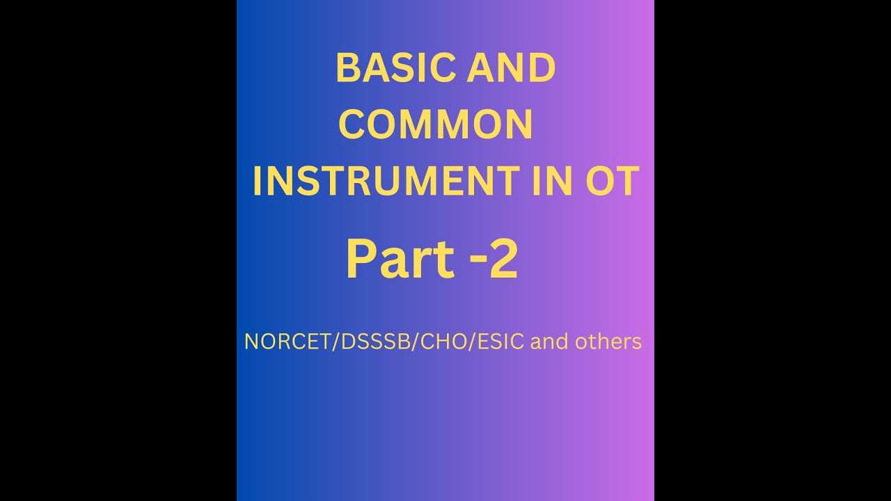Common and basic instrument of Operation theater/images based /surgical ...