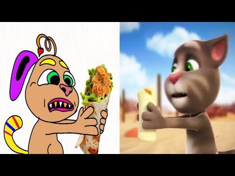 Talking Tom Hide and Seek Challenge Funny Drawing Meme - YouTube