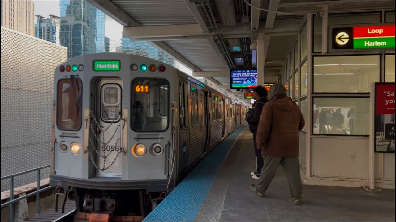 Chicago Transit Authority (CTA) “L” Green Line Train to Harlem ...