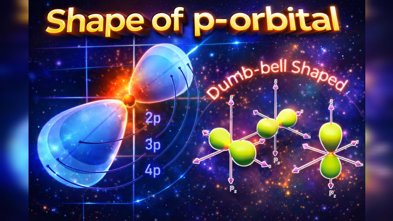 Shape of p-orbital. quantum numbers and their significance, Quantum ...
