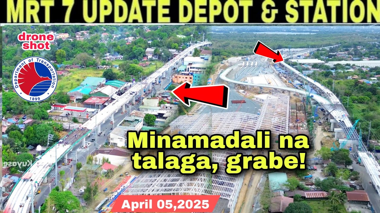 Grabe, ang bilis na! MRT 7 STATION & DEPOT UPDATE|Bulacan| April 05 ...