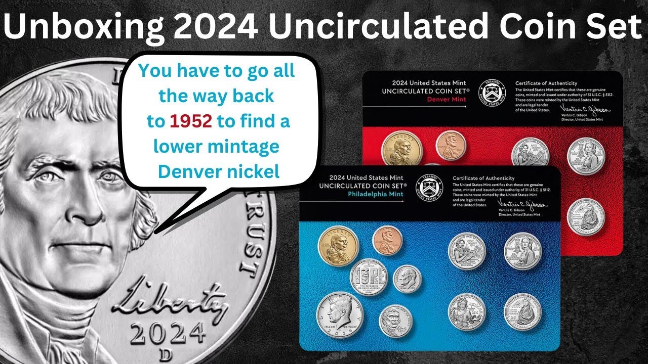 Unboxing The 2024 Uncirculated Coin Set With The Low Mintage Jefferson ...