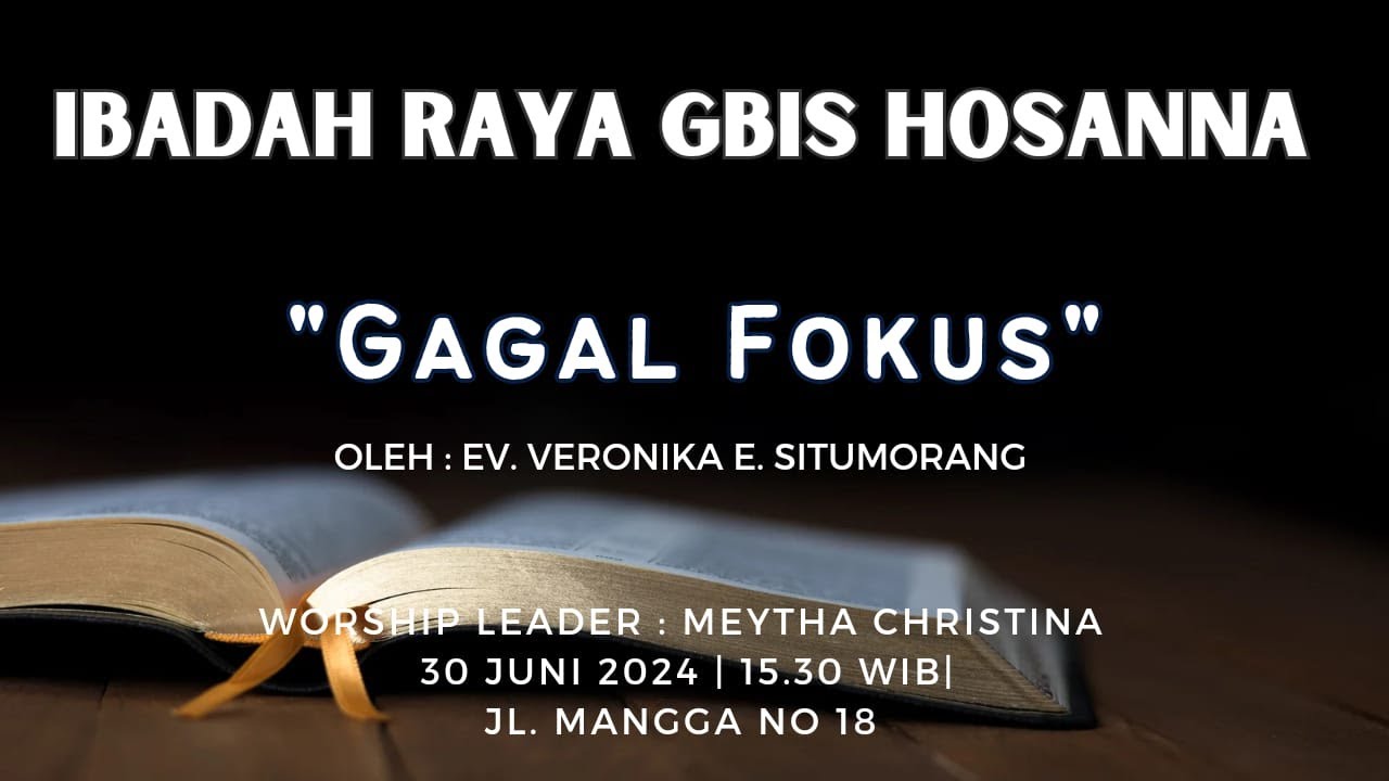 Gagal fokus || Ev. Veronika E. Situmorang - Ibadah live streaming GBIS ...