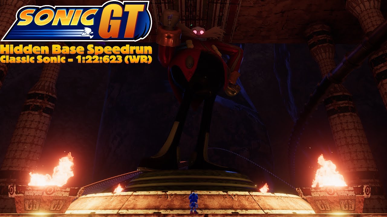 Sonic GT - Hidden Base Speedrun (Classic Sonic) - 1:22:623 (WR) - YouTube