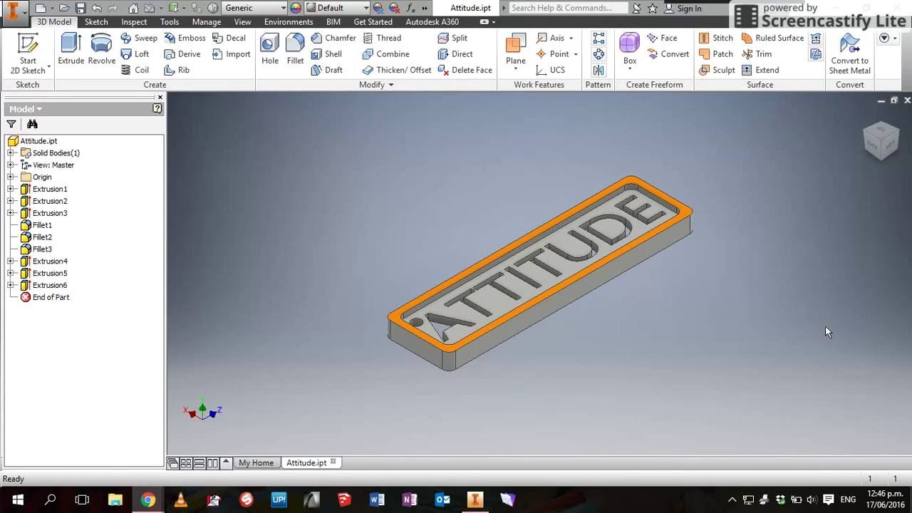 Introduction To Inventor 2016 Part 5 Exporting Ipt To Stl Youtube