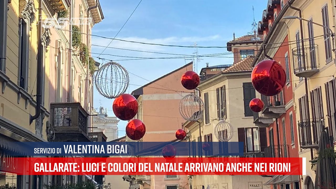 Gallarate - Luci e colori del Natale arrivano anche nei rioni - YouTube