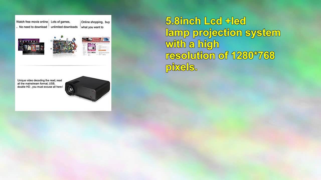Excelvan 5.8inch Lcd Led lamp projection system Hd - YouTube