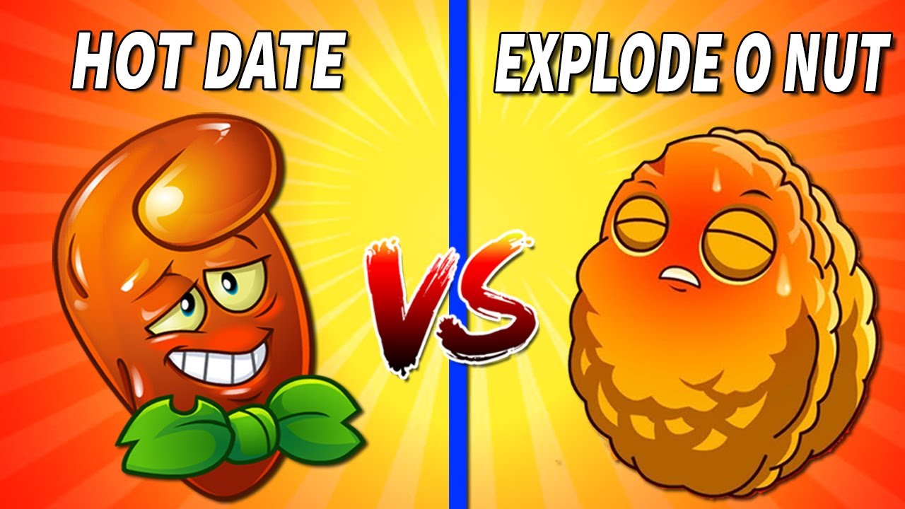 EXPLODE O NUT vs HOT DATE - Who Will Win? PvZ 2 Plant Vs Plant - YouTube