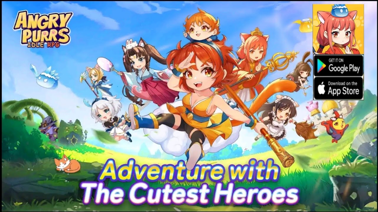 Angry Purrs: Idle RPG Gameplay - Upcoming RPG Game Android - YouTube