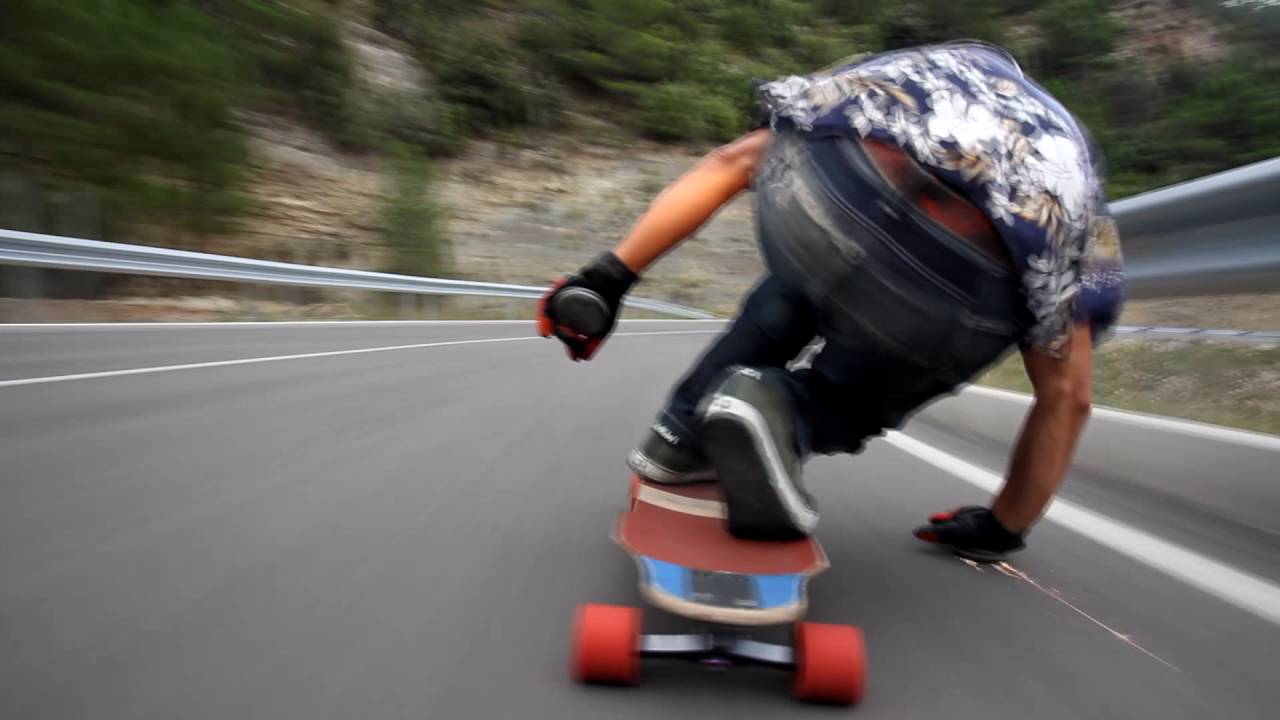 Longboard Rider Cruises and Makes Sparks With His Hands - YouTube